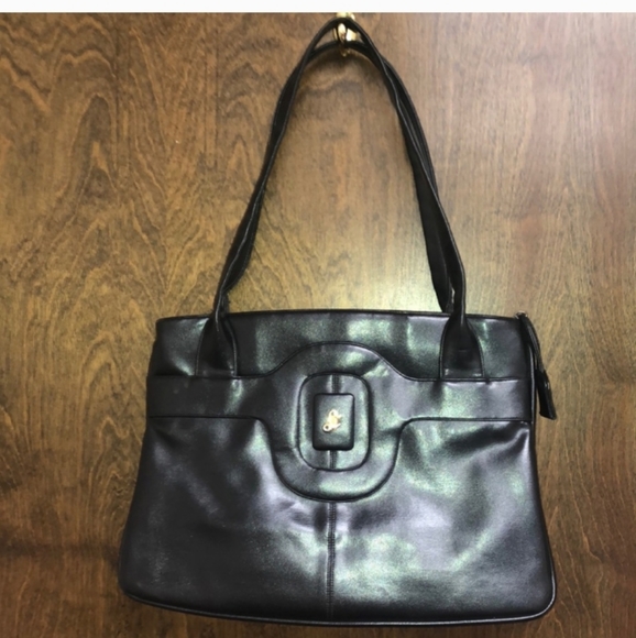 Bags | Stunning Lr Black Leather 194s Purse Wmirrow | Poshmark